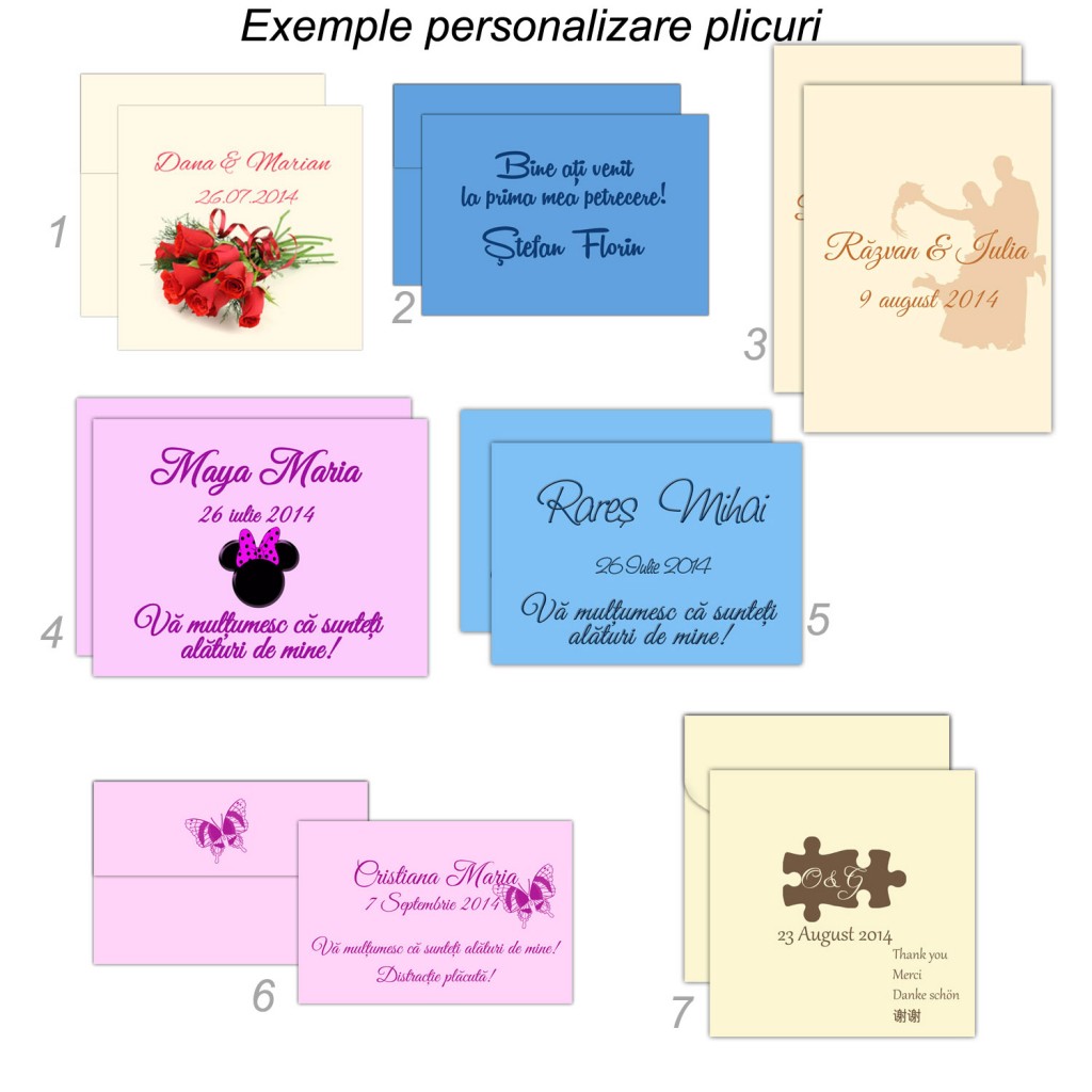 Plicuri colorate personalizate | Plicuri dimensiuni mici