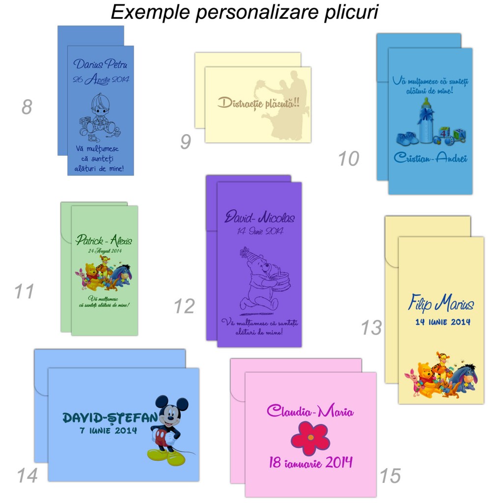 Plicuri colorate personalizate | Plicuri dimensiuni mici