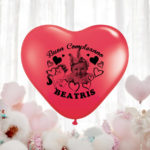 Baloane inima personalizate cu poza 50 inimi